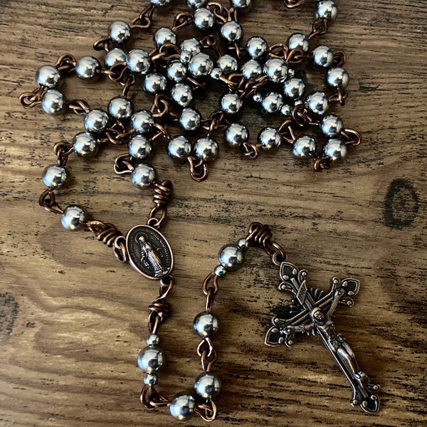 Unbreakable Catholic Rosary, Stainless Steel Beads Rosary, Large Heavy ...