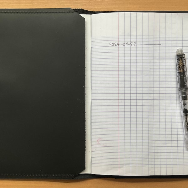 Leather Notebook Cover A5, A4, B5 Custom Personalized Journal Cover ...