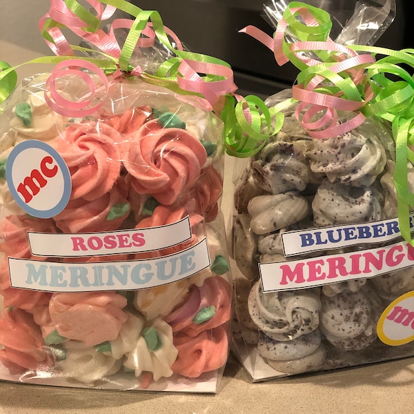 Rose Meringue Cookies - Small Batch - Packaged in Bulk - Made to Order ...