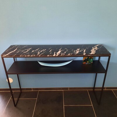 Double Shelf Console, Upper Shelf in Marble - Etsy