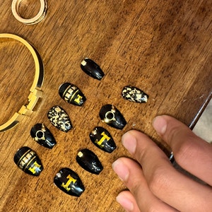 Police Thin Blue Line Press on Gel Nails - Etsy