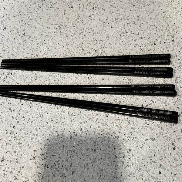 Custom Reusable Metal Chopsticks for Couples, Chopsticks With Name ...