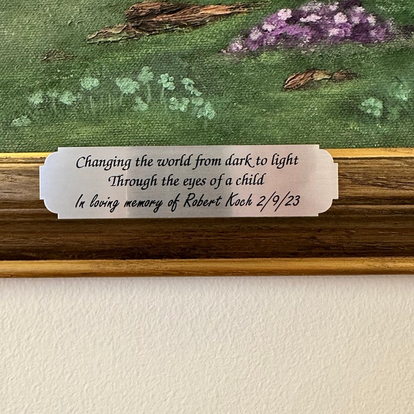 Fancy Silver Engraved Plate - Metal Name Sign - Picture Frame Plate ...