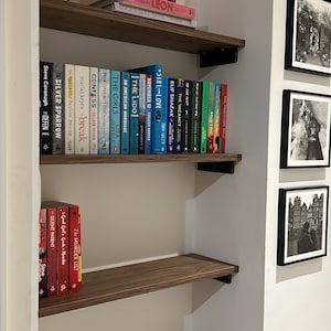19.2cm, 22cm, 25cm Deep Wall White Shelf With Brackets. White Colour ...