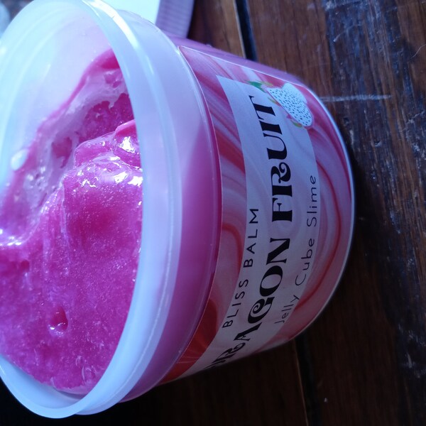 Dragon Fruit Jelly Cube Slime Pink Clear Scented Slime, Birthday Party ...