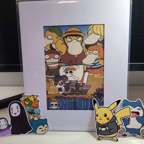 Psyduck X Sanji pokemon One Piece Crossover Sticker - Etsy
