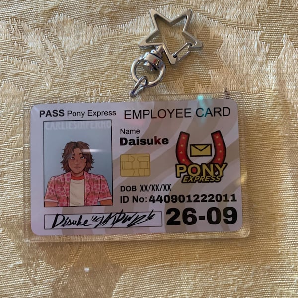 B GRADE! Daisuke Mouthwashing Game Pony Express ID Card Keychain ...