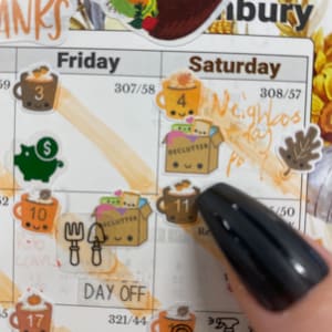 Happy Day off Reminder Tracker Cute Kawaii Planner Stickers for Erin ...