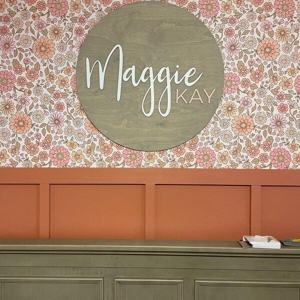 Valerie Wallpaper, Floral, Removable Wallpaper, Fabric Wallpaper, Girly ...