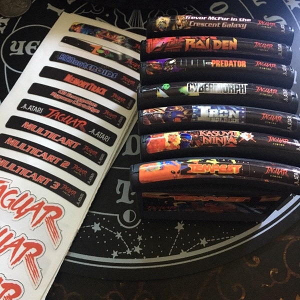 Atari Jaguar Sticker End Labels Set (for All 185 Custom Cartridge Game ...