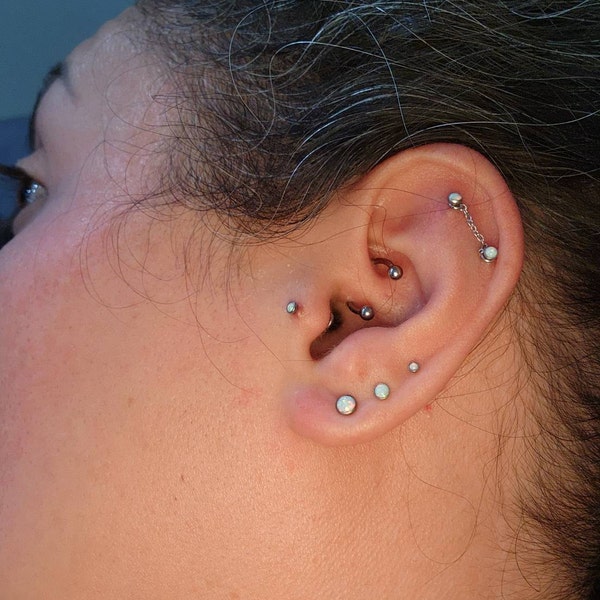 Handmade Vertical Labret Piercing Chain: Stainless Steel Lip Jewelry - Etsy