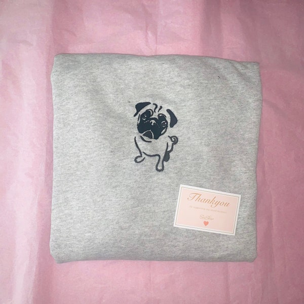 Dog Pug Embroidery Design Dog Animals Embroidery Designs Pug Dog ...