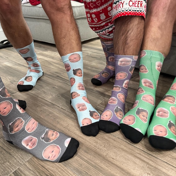Custom Face Socks, Personalized Photo Socks, Picture Socks, Face on ...