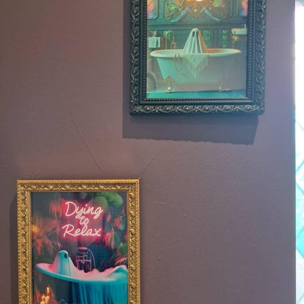 Off You Pop - Neon Sign Ghost Sign, Graffiti Poster Gift, Spooky ...