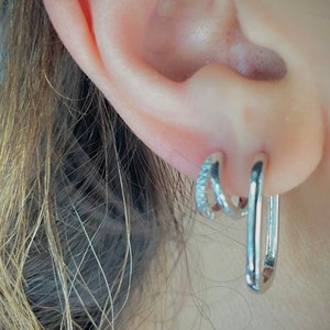 Link Hoop Earrings by Caitlyn Minimalist Cable Link Earrings Minimalist ...