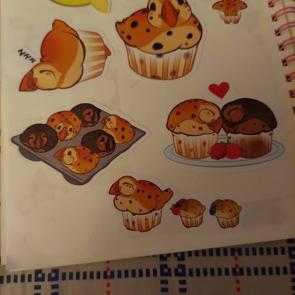 Puffin Muffin Vinyl Sticker Sheet - Etsy