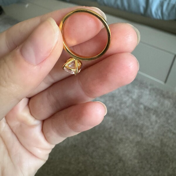 2.5 CT Oval Cut Simulated Engagement Ring, Oval Solitaire Bezel Set ...