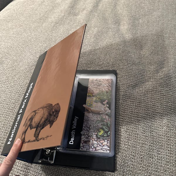 National Park Map Binder - Etsy
