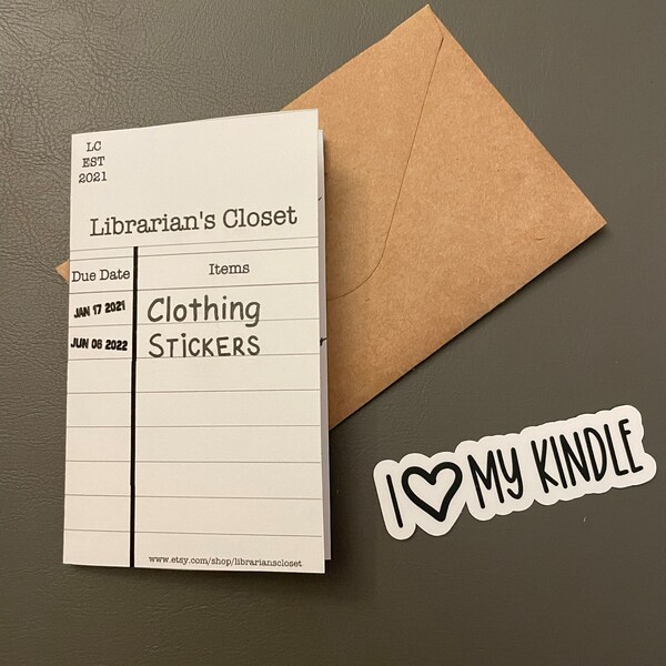 Card Catalog Sticker - Etsy