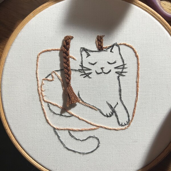 Cat Lady Embroidery Pattern Instant Download Cat Lover Embroidery Cat ...