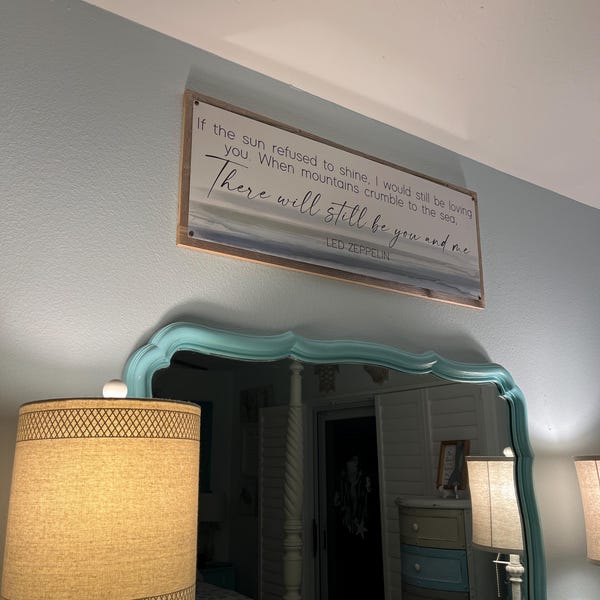 As I Sit in Heaven Poem Vintage Metal Print on Reclaimed Wood Frame ...