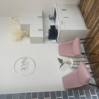 Personalized Frosted Acrylic Business Sign With Golden Lettering and ...