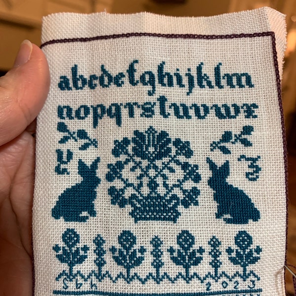 PDF Samplers Primitives Red BUNNY Pincushion Cross Stitch Pattern ...