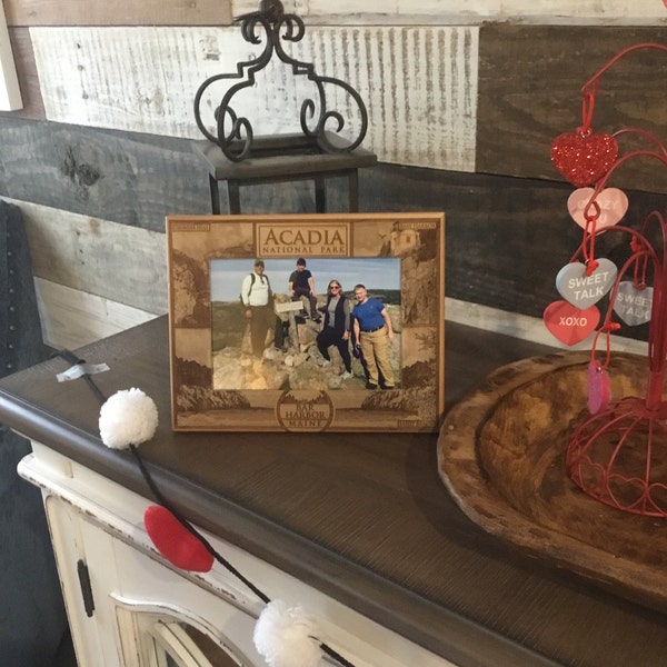 Acadia National Park Laser Engraved Wood Picture Frame - Etsy