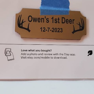 Custom Engraved 1.25x3-inch Brushed Gold Silver or Copper 1st Buck ...