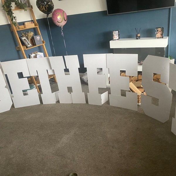 Giant Cardboard Numbers 75cm - DIY Party Decoration – Large Display ...