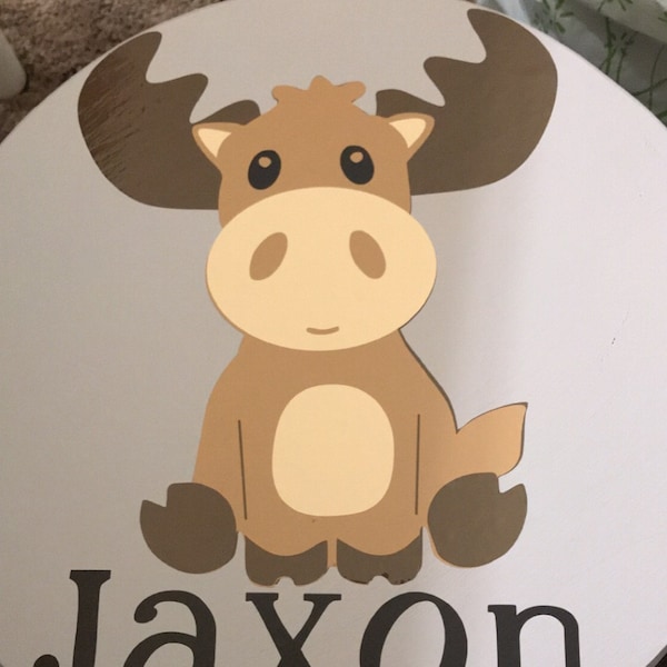 Cute Moose SVG Cut File, Woodland Theme Baby Shower and Nursery Decor ...