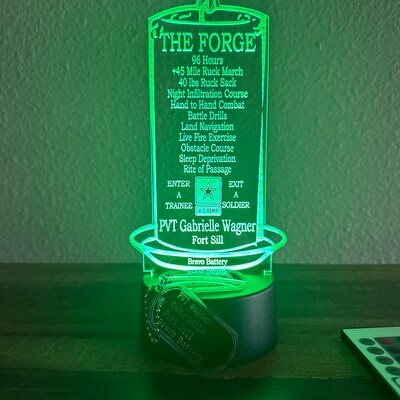 ARMY Forge Medallion LED Acrylic Personalized Light - Etsy