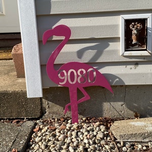 Flamingo Custom Address Sign, Metal Sign, Beach Sign, Beach Address ...