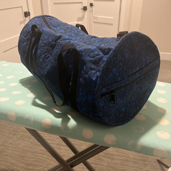 Happy Camper Duffle Bag Pattern - a Scrappy Quilted Duffle Bag Sewing ...