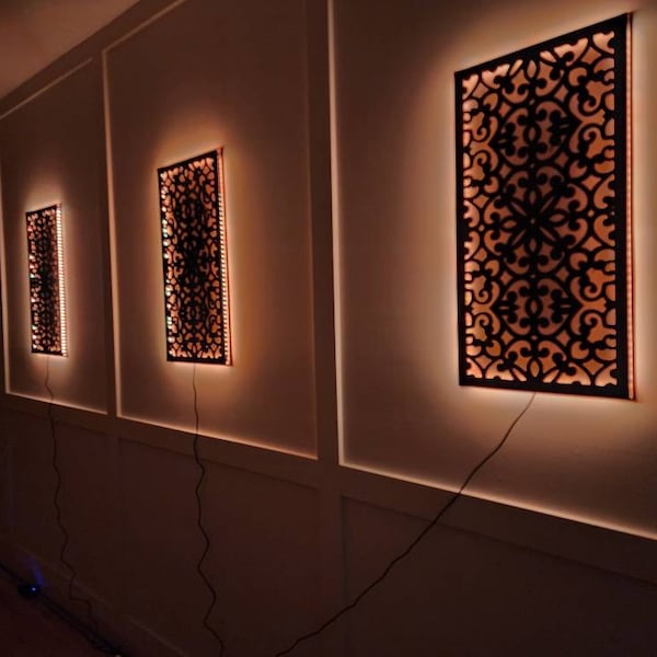 Om Led Light, Mandala Led Wall Art Decor, Mandala Light Sign, Om Symbol ...