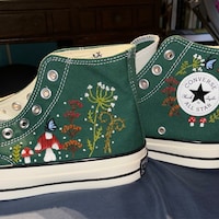 Custom Converse Embroidered Shoes Converse Chuck Taylor 1970s ...