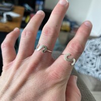 Sideway Initial Ring • Sterling Silver Ring • Stacking Ring • Custom Name Ring • Personalized ...