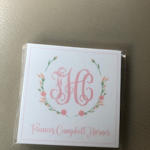 Personalized Watercolor Christmas Calling Card or Sticker | Etsy