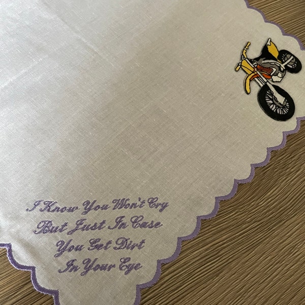 Personalised Wedding Handkerchief, Scalloped Edge Embroidered ...