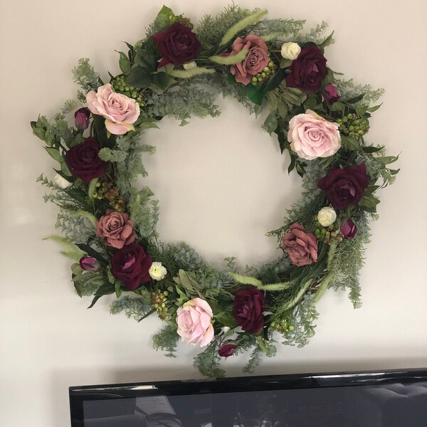 Large Willow Wicker Arch Eco Wedding Chandelier 60cm, 70cm, 80cm, 90cm ...