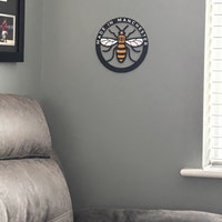 Made in Manchester Bee Wall Art - Etsy UK