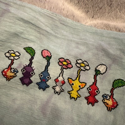 Pikmin Video Game Cross Stitch Pattern PDF Downloadable Pikmins Bulbmin ...