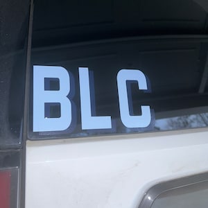 Double-layer Monogram Decal, Shadow Block Monogram, Monogram Sticker ...