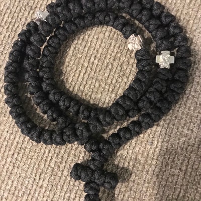 100 Knot Handmade Orthodox Prayer Rope With Knotted Cross, Extra-long ...