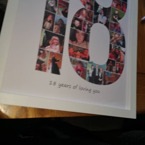 Personalised 18th Photo Collage, Photo Grid Print, Wall Art ...