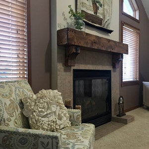 Fireplace Mantel Handmade Snake River Model With Dark Walnut - Etsy