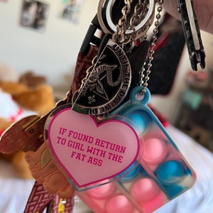 Return to Fat Ass Keychain Acrylic Keychain Baddie Keychain - Etsy