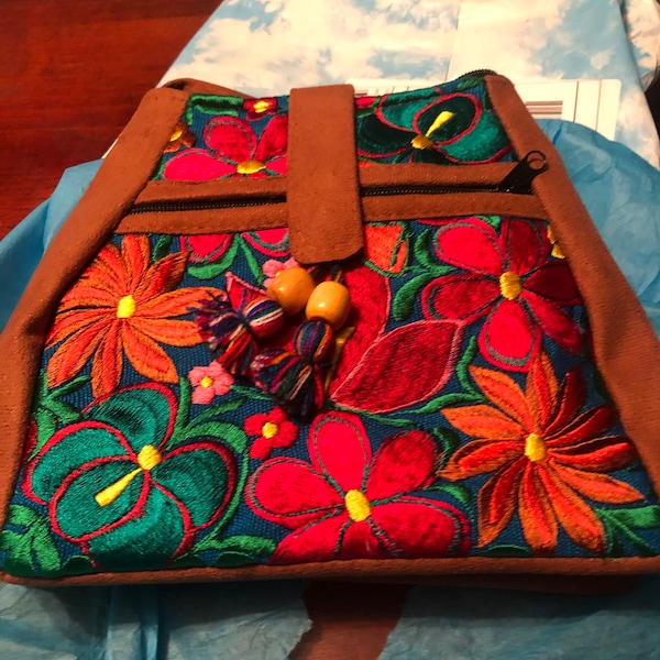Mexican Embroidered Purse, Mexican Crossbody Bag, Mexican Colorful ...