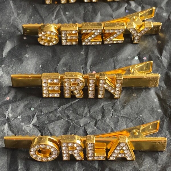 Gold Custom Hair Clips, Personalised Hair Clips, Bobby Pin, Hair ...