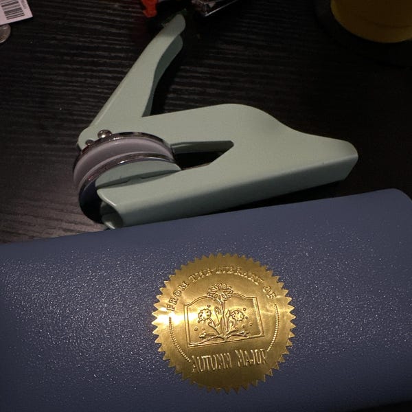 Custom Book Embosser/personalized Book Stamp/library Embosser Stamp ...